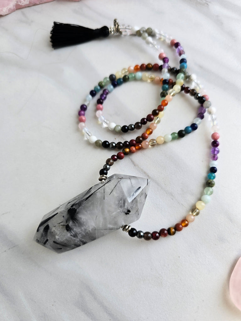 Tourmalated Quartz Full Chakra Crystal Keeper – Moxie Malas